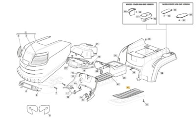 Footboard Cover Left Original Stiga Mower Lawn Mower 1330m 325110385/0 ...