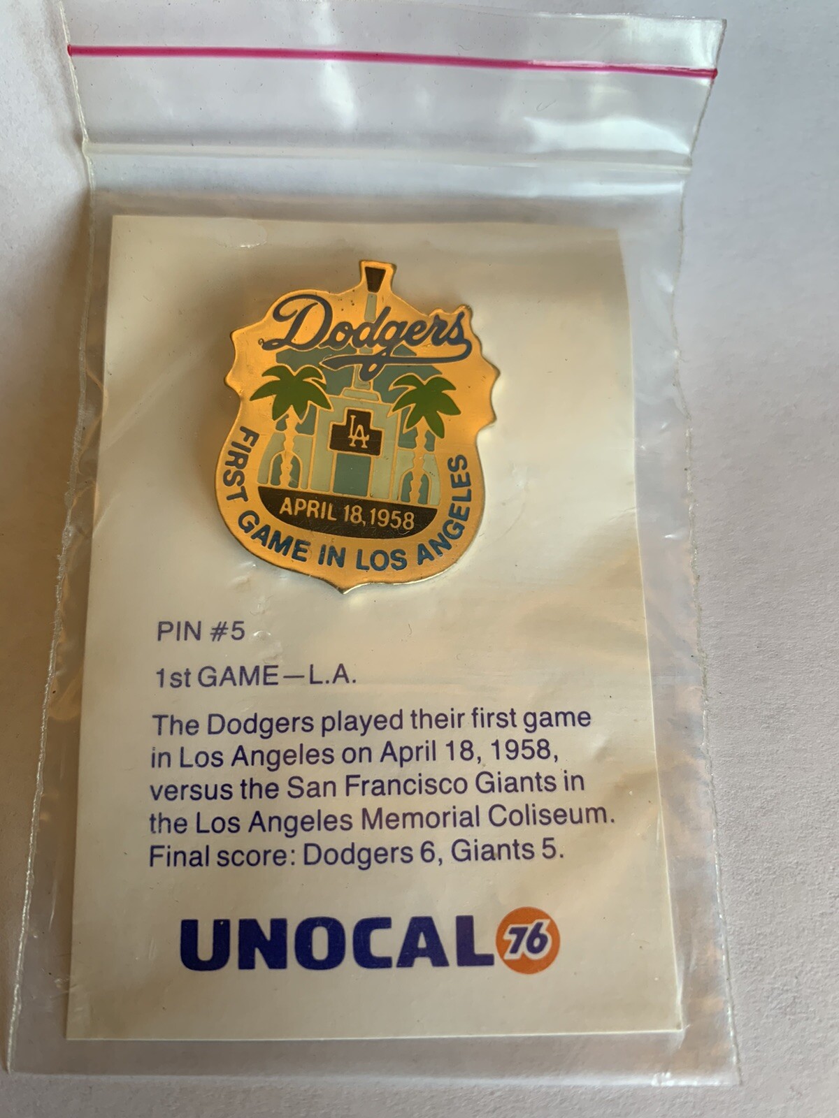 Vintage1990 Unocal 76 LA Dodgers Collector 6 Pin Set MLB | eBay