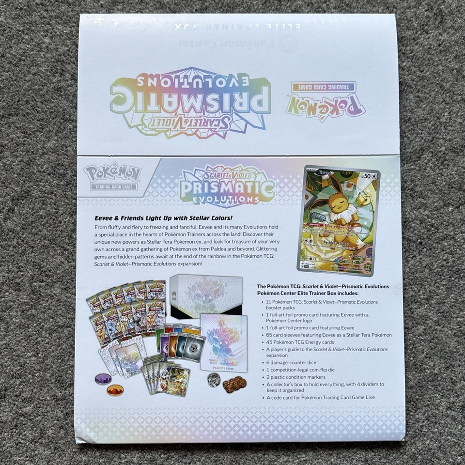 Prismatic Evolutions Pokemon centre ETB SLEEVE - Outer Shell - Poster ...