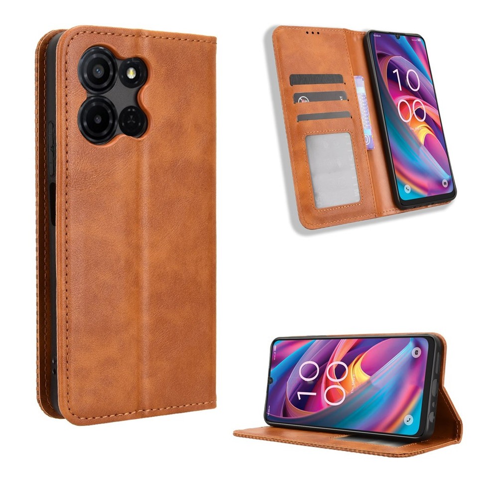 For TCL K32 K33 5G Shockproof Magnetic Flip Leather Wallet Card Phone ...