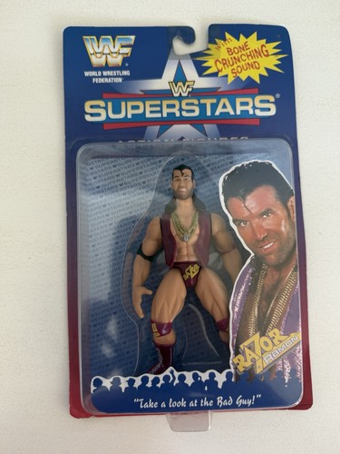 1996 Jakks Pacific WWF Superstars Razor Ramon w/ Bone Crunching Sound ...