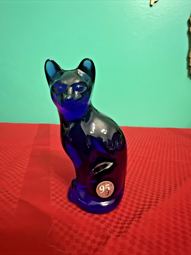 Vintage Fenton Purple Glass Cat Mint | eBay