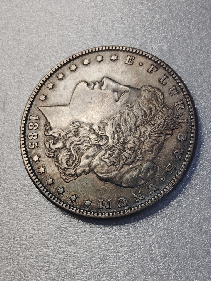 1885-P Morgan Silver Dollar Toned Coin | eBay