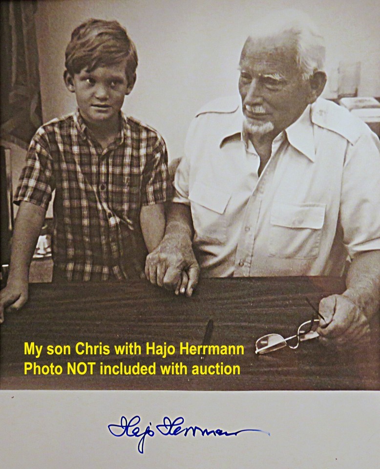 SIGNED~EAGLE'S WINGS~Hajo Herrmann~LUFTWAFFE ACE~KNIGHTS CROSS~Bf109 ...