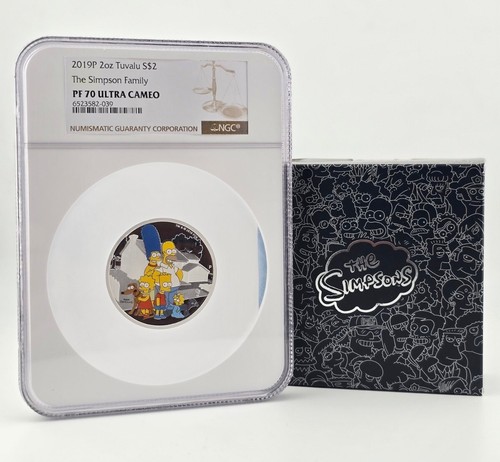 2019 The Simpson Family 2oz .999 Silver Proof Coin NGC PF70 Tuvalu OGP ...