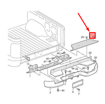 NEW VOLKSWAGEN AMAROK 2H REAR TRUNK STEP TRIM 2H7807502C9B9 ORIGINAL | eBay