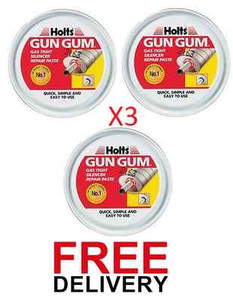 HOLTS GUN GUM SILENCER EXHAUST REPAIR PASTE HIGH QUALITY X 3 200G GG2 ...
