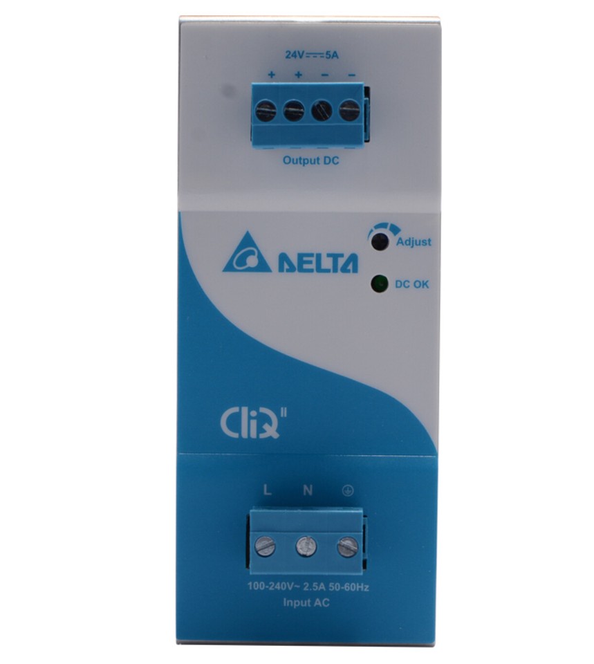 DELTA Switching Power Supply Guide rail type DRP024V120W1BN 24V 5A 120W ...