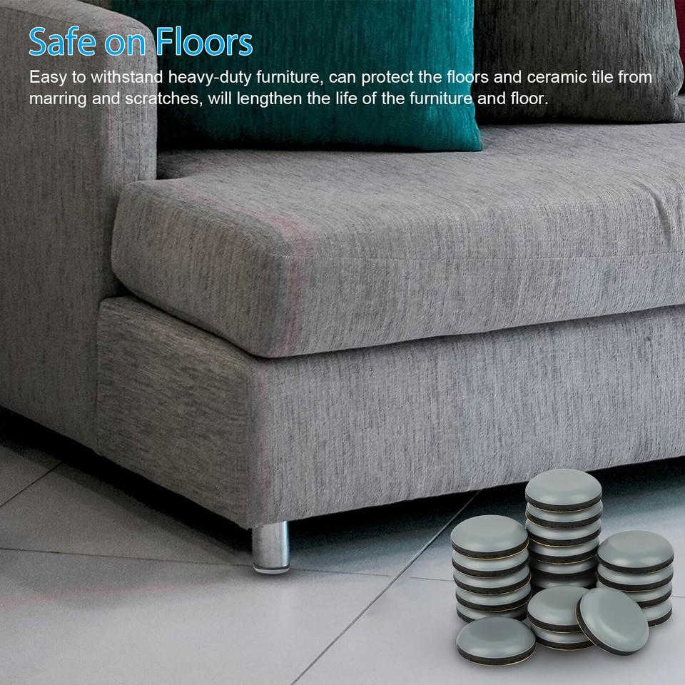 20X Adhesive Furniture Pads Glides Sliders Chair Leg Protectors Floor ...