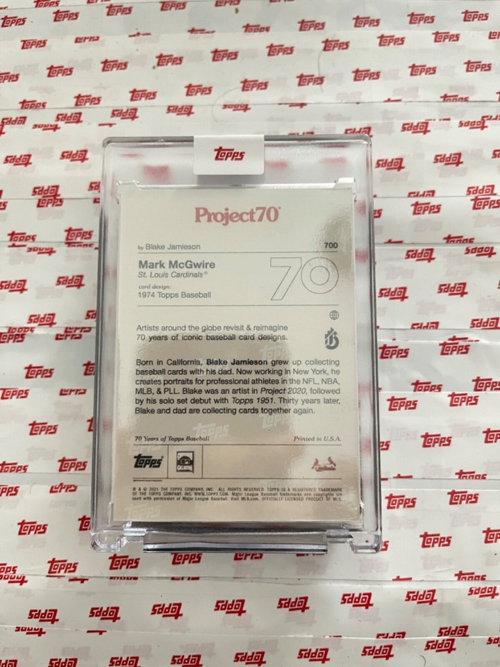 2021 Topps Project 70 Card #700 Mark McGwire 1974 by Blake Jamieson | eBay