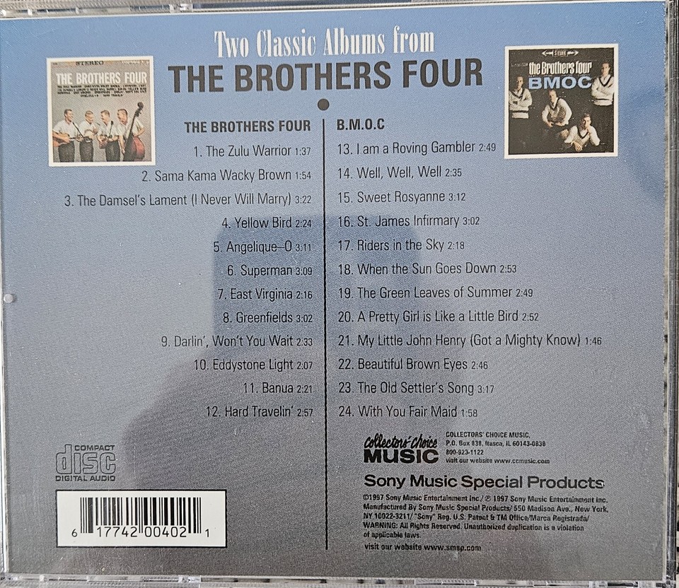 Brothers Four/B.M.O.C. by The Brothers Four (CD, Apr-2001, Collectors ...