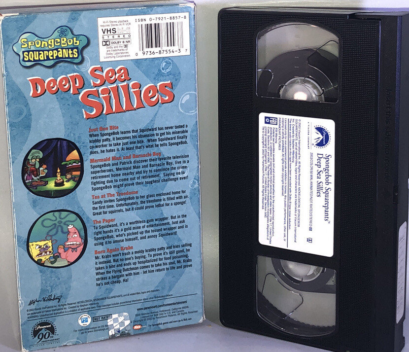 Deep Sea Sillies SpongeBob SquarePants VHS Tape 2003 Nickelodeon 5 ...