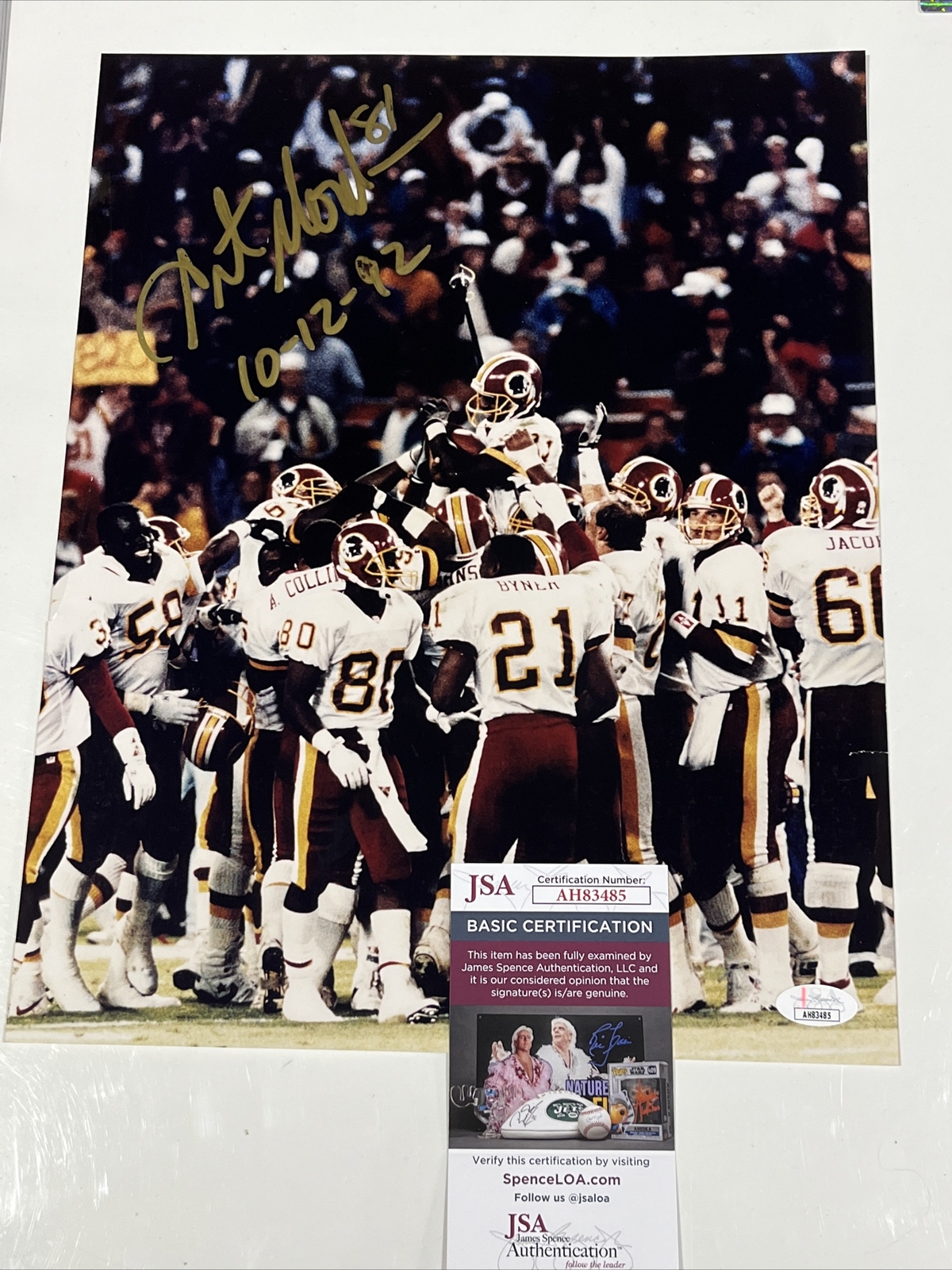 Art Monk Autographed Memorabilia | Signed Photo, Jersey, Collectibles ...