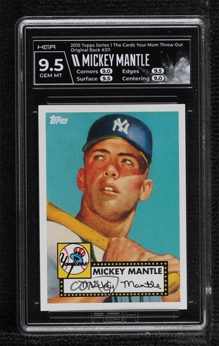 2010 Topps The Cards Your Mom Threw Out Original Back Mickey Mantle HGA ...