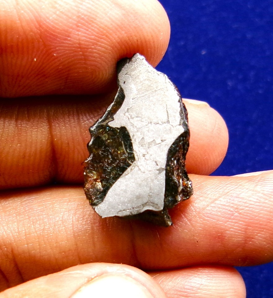 *NEW* 5.88 gram - NWA 15428 Pallasite Meteorite - end cut - found in ...