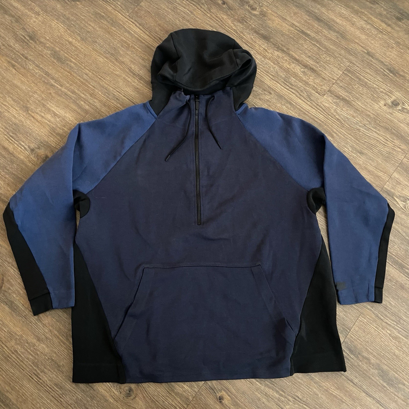 Nike Tech Fleece Half Zip Hoodie Obsidian Heather Bla… - Gem