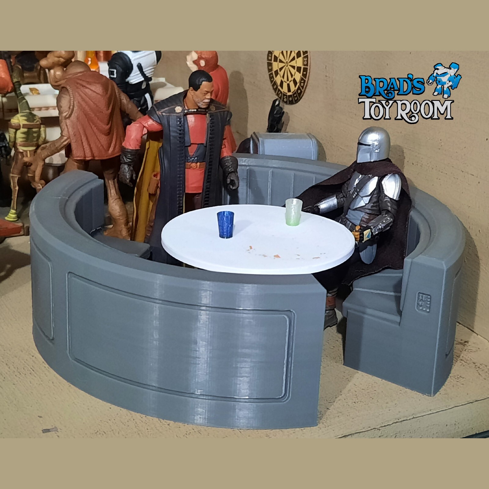 Nevarro Cantina Circular Booth Works With Star Wars The Mandalorian 3 3 ...