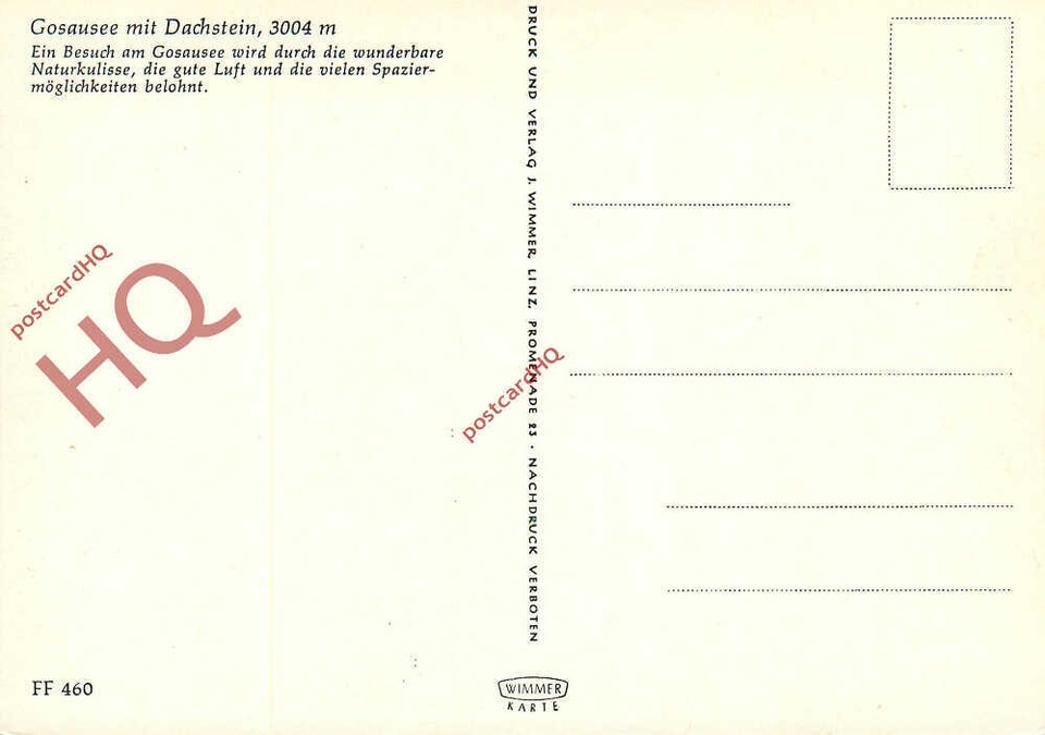 Picture Postcard; Gosausee, mit Dachstein | eBay