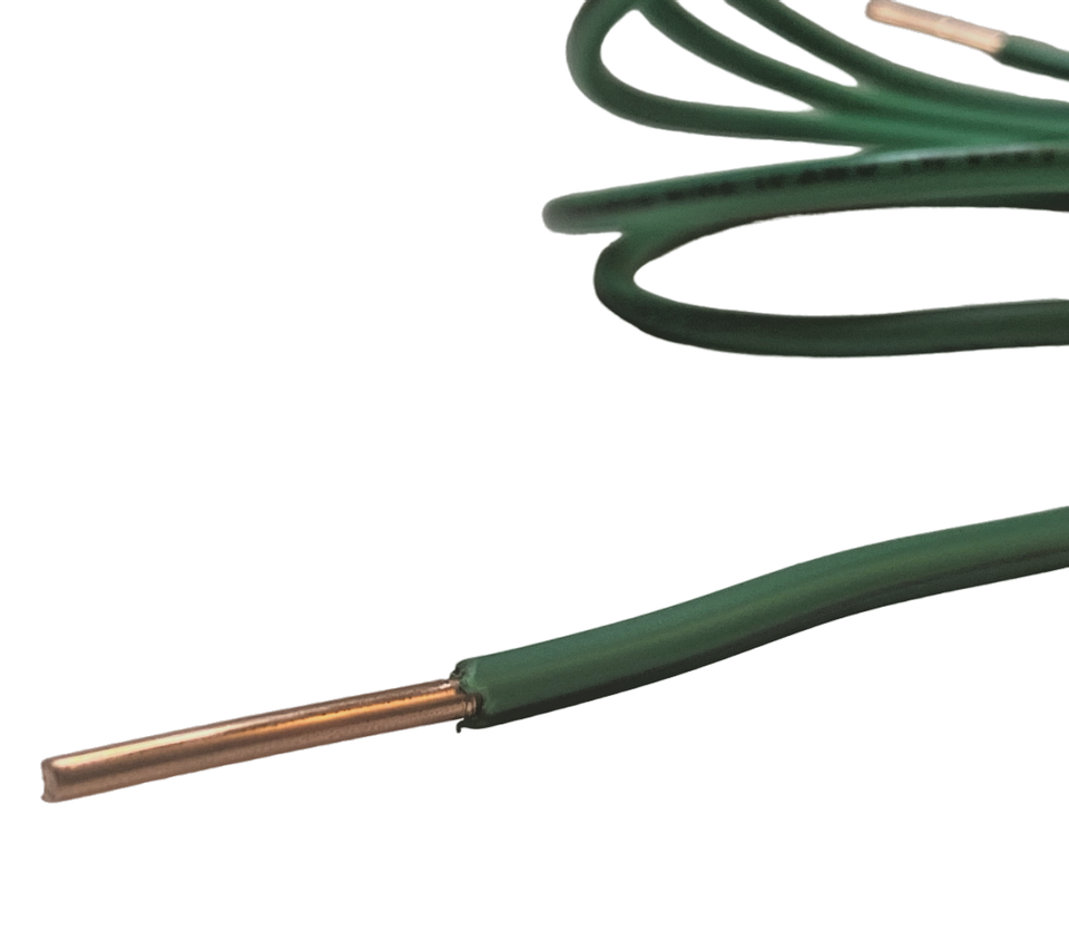 3 Ft Green 10 AWG Solid Copper Wire - 10 Gauge Green Ground Wire | eBay