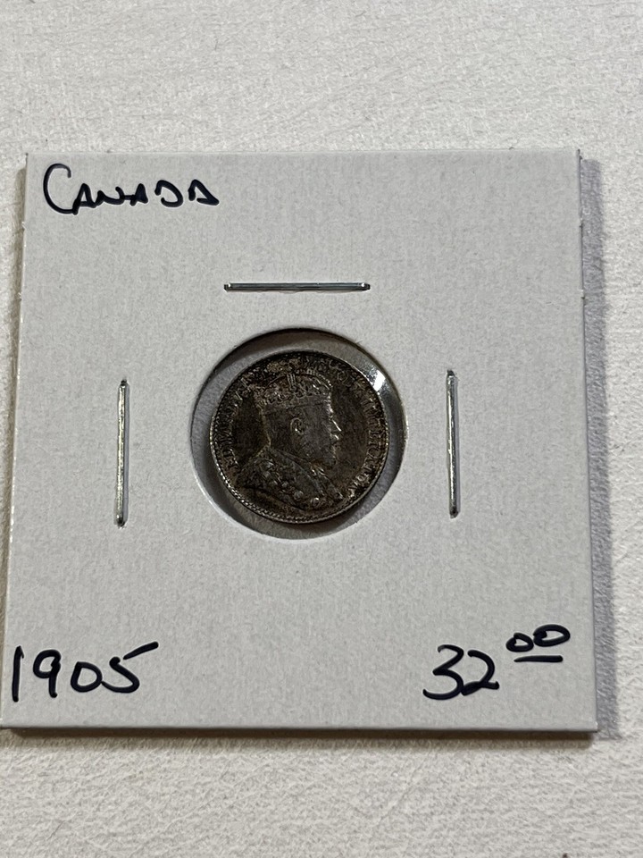 1905 Canada 5 Cents Small Silver Coin | eBay
