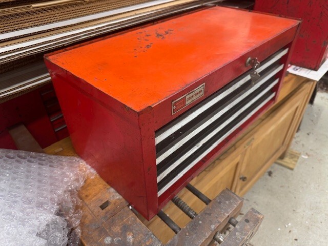 Vintage Sears Craftsman 4 Drawer Intermediate Middle Tool Box Toolbox ...