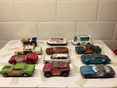 Lot of 12 Vintage Mostly Lesney Matchbox Cars, 60s plus. Parts or ...