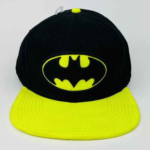 Batman Black & Neon Yellow Snap Back Cap Hat by DC Comics OS NEW Gotham ...