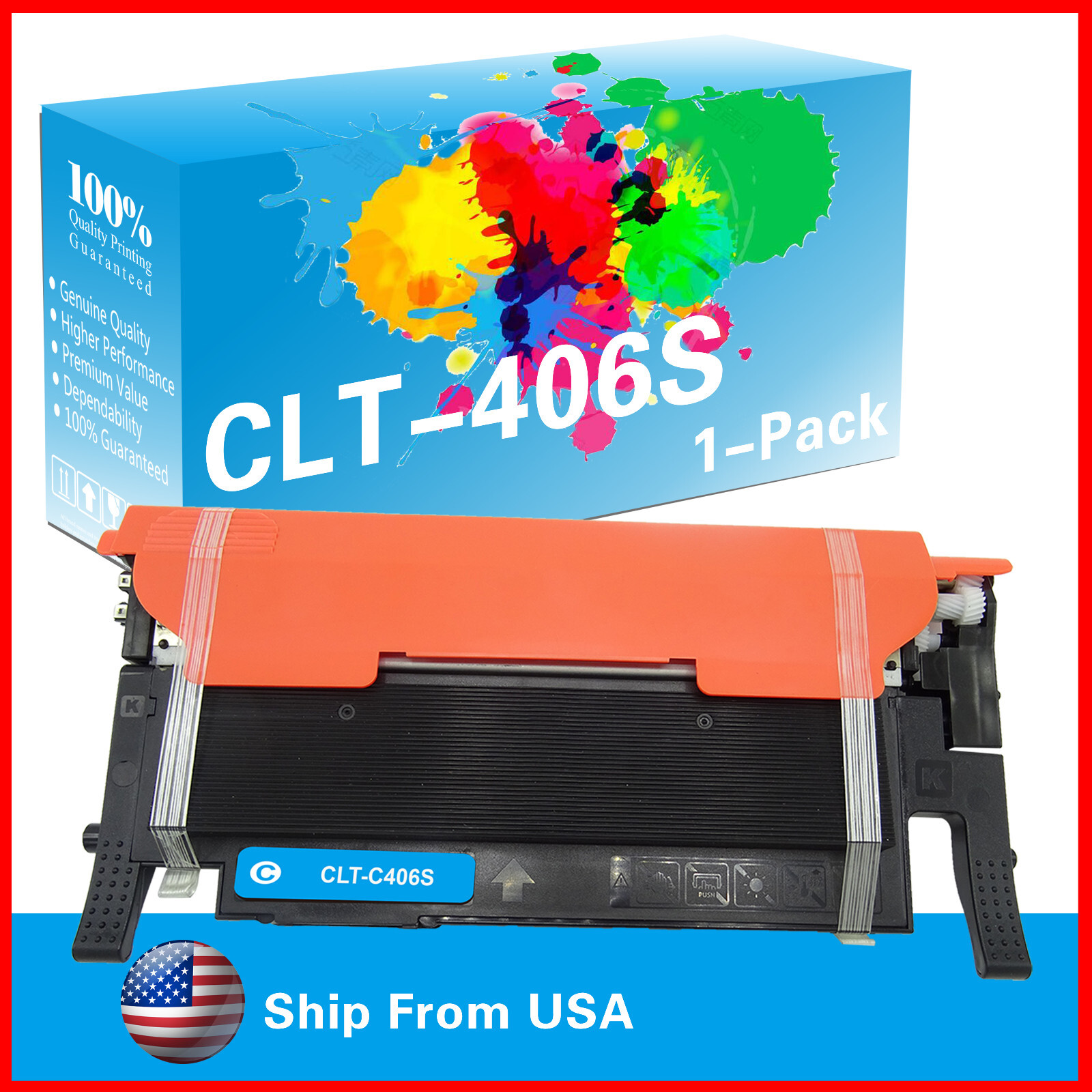 1PK CLT-406S Toner Cartridge CLT-C406S for C460 C467W Printer (Cyan) | eBay