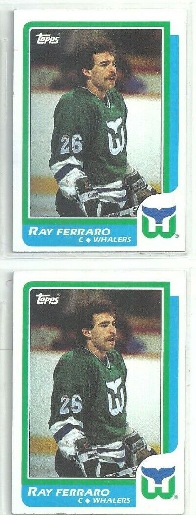 Ray Ferraro 1986-87 Topps Hartford Whalers 2-Card Hockey Lot Card# 160 ...