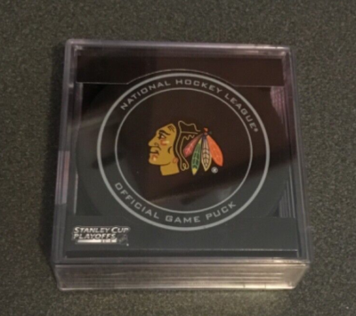 2015 Stanley Cup Playoffs Chicago Blackhawks NHL Official Game Puck New ...