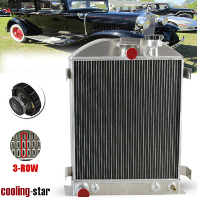 3-ROW ALUMINUM RADIATOR FOR 1928 1929 1930 1931 FORD MODEL A GRILL ...