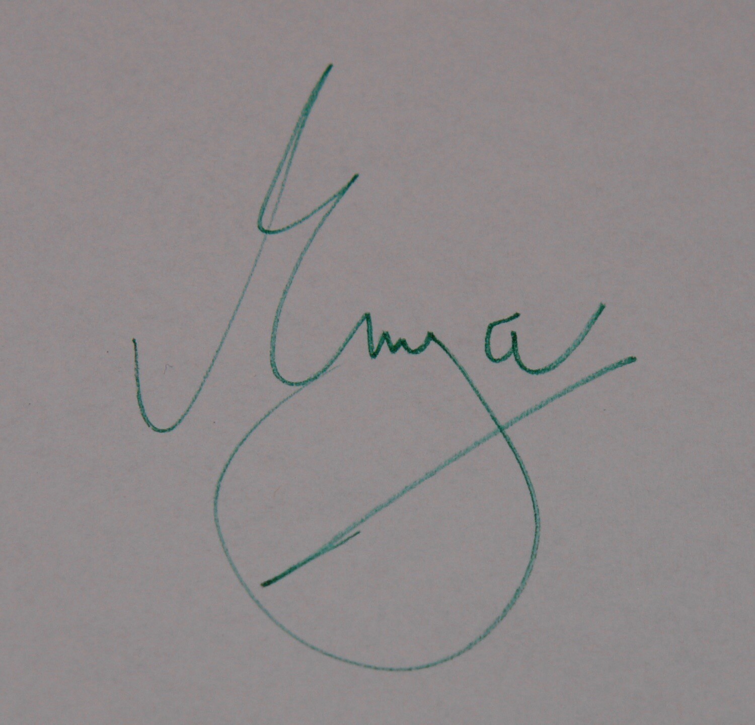 ENYA AUTHENTIC HAND SIGNED AUTOGRAPH PAGE IMPECCABLE PROVENANCE UACC ...