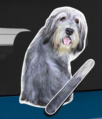 Polish Lowland Sheepdog Dog rear window wiper sticker - 10 inches tall ...