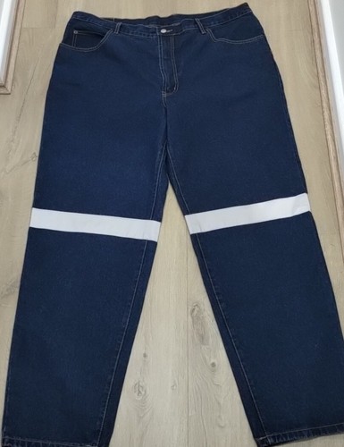 New King Gee PPE FIFO Work Wear Mens Denim Jeans With Hi Viz Stripes ...