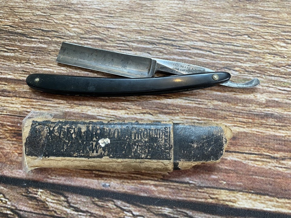 QUEEN 5/8” HENRY SEARS & SON 1865 SPECIAL QUALITY STRAIGHT RAZOR MADE ...