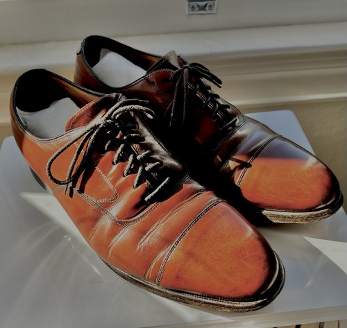 Johnston & Murphy Optima Cap Toe Oxfords Mens Size 10 D Brown Leather ...