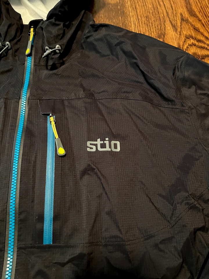 Stio Modis Jacket Mens Large Waterproof Pertex Shield Black Raincoat | eBay