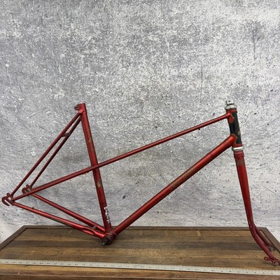 Vintage Raleigh Mixte Road Bike Frame 55cm Red Lugged England Step ...