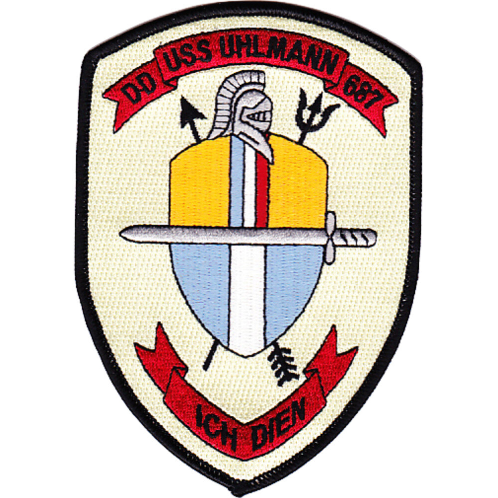 Uhlmann Logo DD 687 USS Uhlmann Patch | Destroyer Patches | Navy