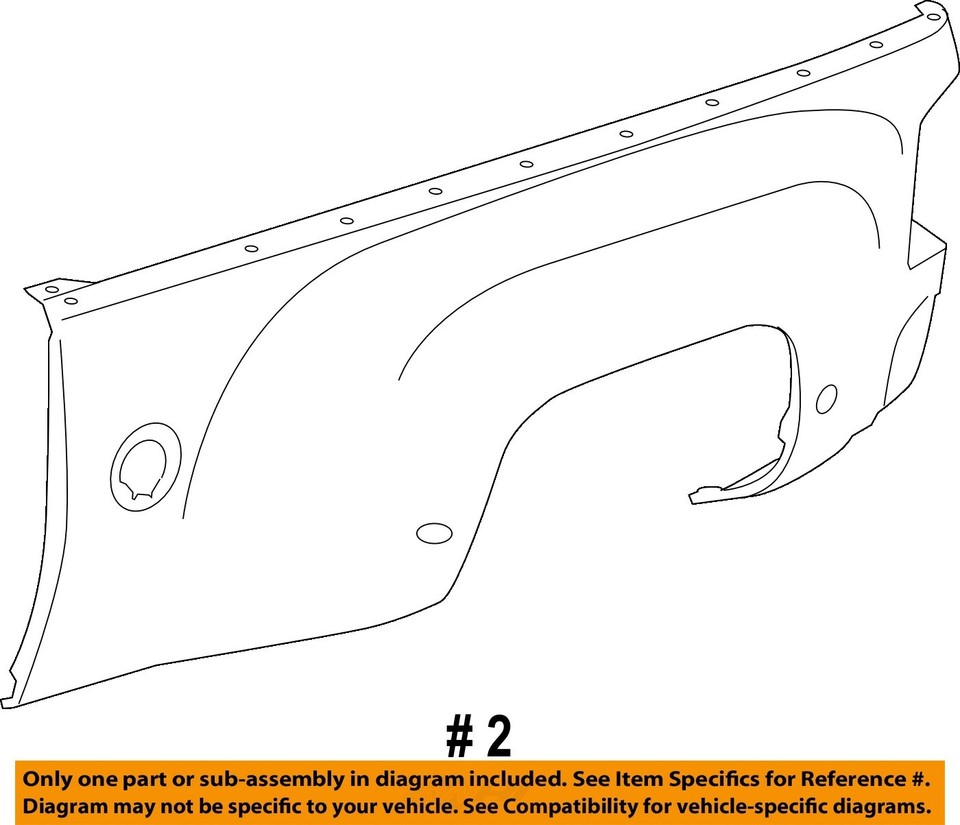 GM OEM 15-19 Sierra 2500 HD Pick Up Box Components-Outer Panel 20993986 ...