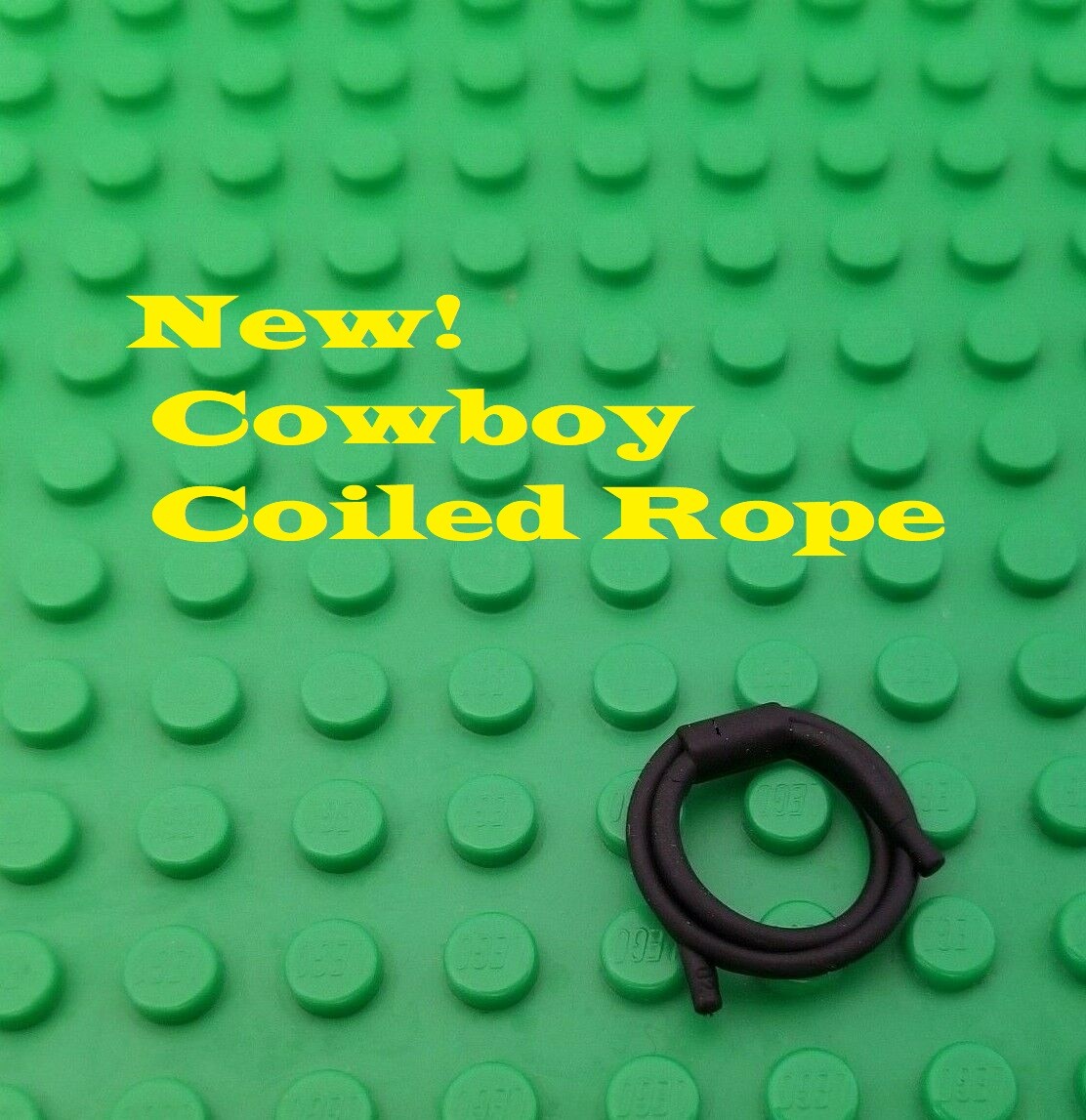 New LEGO Cowboy Coiled Black Rope Horse Cow Farm Clip on Saddle Figure ...