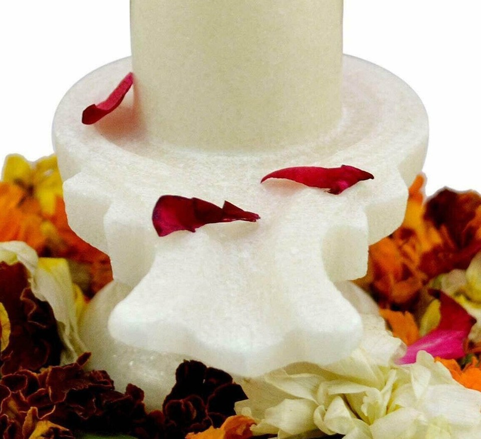 White Marble Shiva Lingam Statue Handmade Yoni Base Shivling Hindu ...