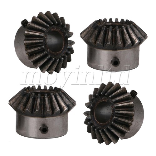 4Pcs Metal Bevel Driver Gear Wheel 2 Modulus 20 T 0.55" Hole Dia for ...