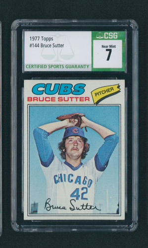 1977 Topps Bruce Sutter ROOKIE RC #144 CSG 7 NM CHICAGO CUBS PITCHER ...