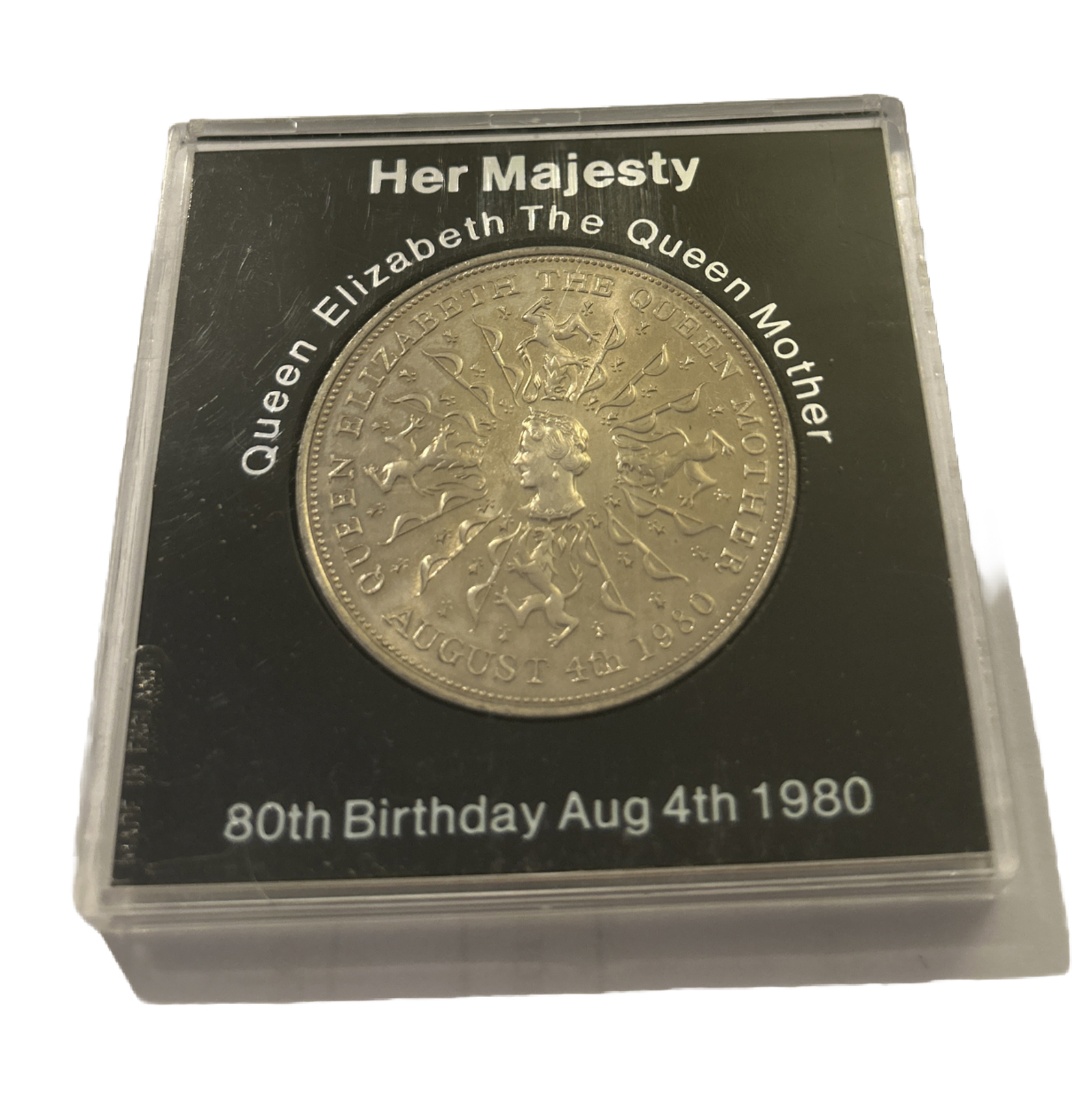 HER MAJESTY QUEEN ELIZABETH THE QUEEN MOTHER 80TH BIRTHDAY COIN AUGUST ...