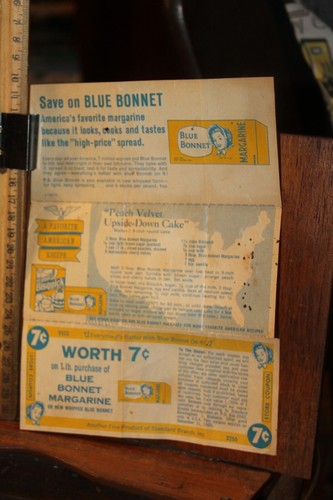 1965 Blue Bonnet Margarine 7 Cents Off Advert with Recipe | eBay