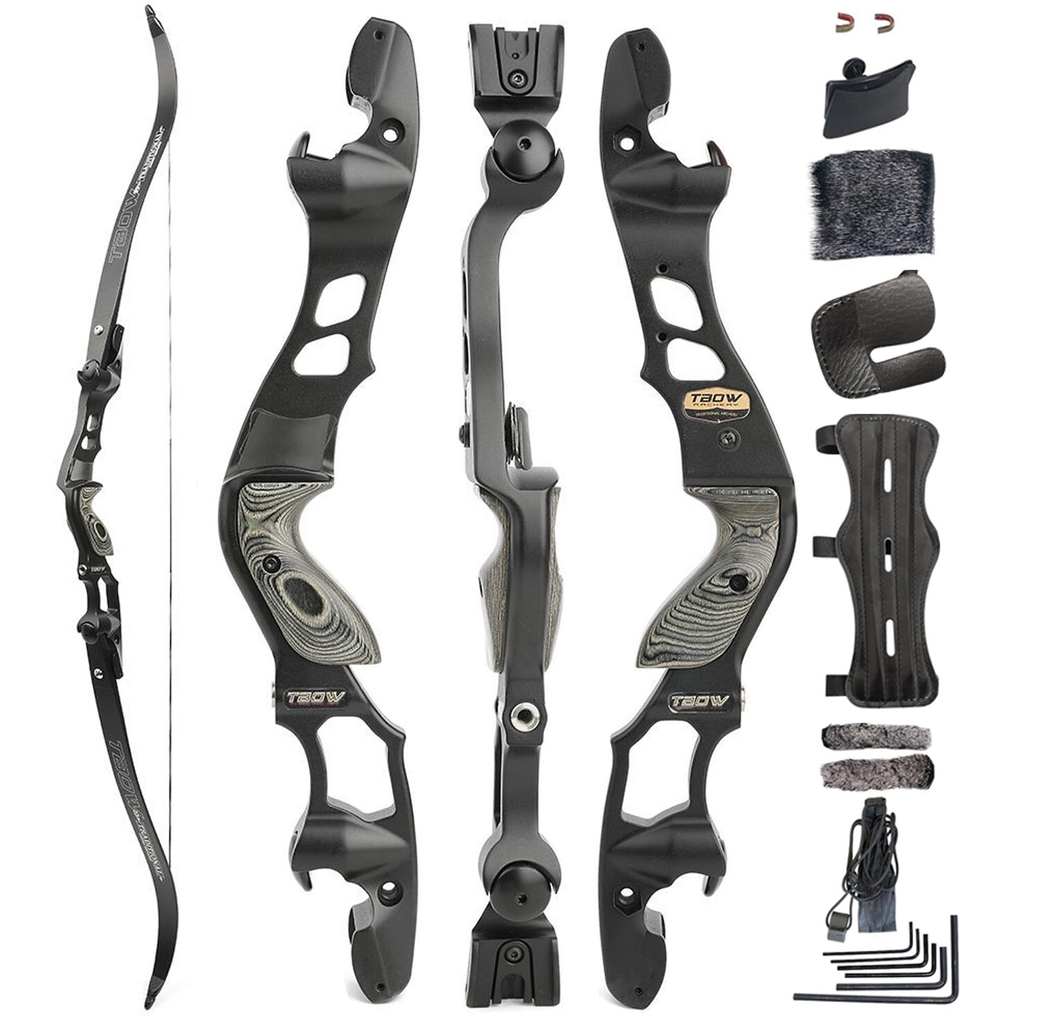 62" ILF Recurve Bow 30-60lbs Archery 19" Riser Takedown Bow limbs ...