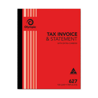 Olympic No 627 Triplicate Carbon Copy Tax Invoice & Statement Book 100 ...