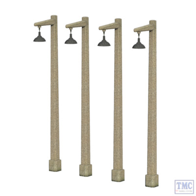 44-591 Scenecraft OO Gauge Concrete Single Arm Lamp Post x 4 | eBay