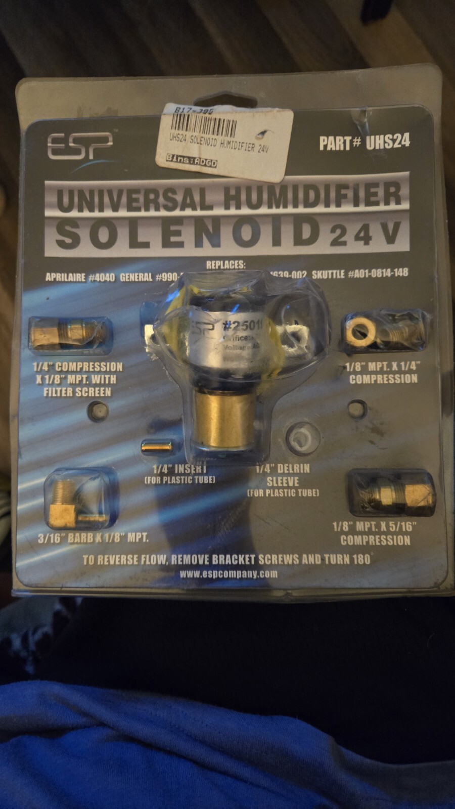 Humidifier, UNIVERSAL HUMIDIFIER WATER VALVE, 24 VOLT STYLE, PART ...